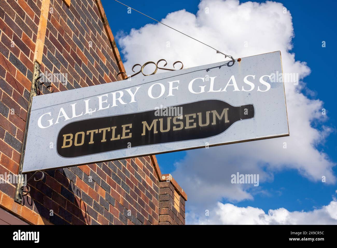 Sign: Gallery of Glass Bottle Museum at Bundarra NSW Australia Stock ...