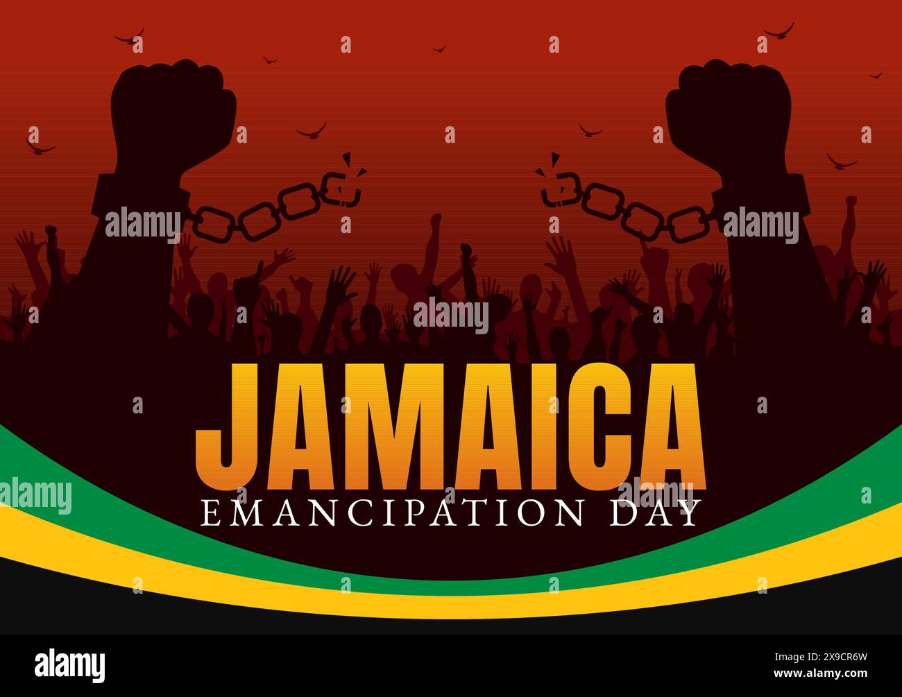 Vector Illustration of Jamaica Emancipation Day on August 1st with a ...