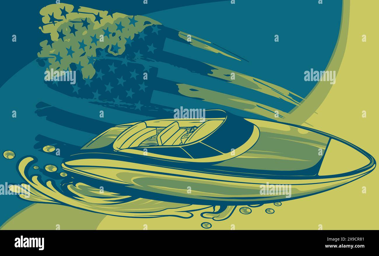 Motorized boat Stock Vector Images - Alamy