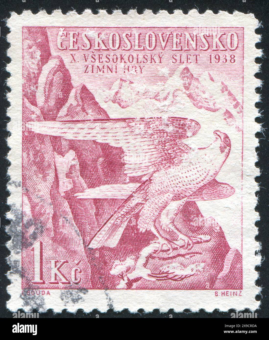 CZECHOSLOVAKIA - CIRCA 1938: stamp printed by Czechoslovakia, shows ...