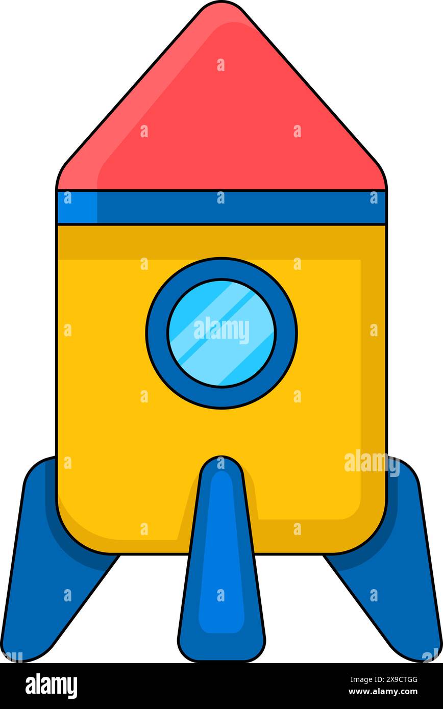 illustration of icon symbol startup launch program, space rocket ...