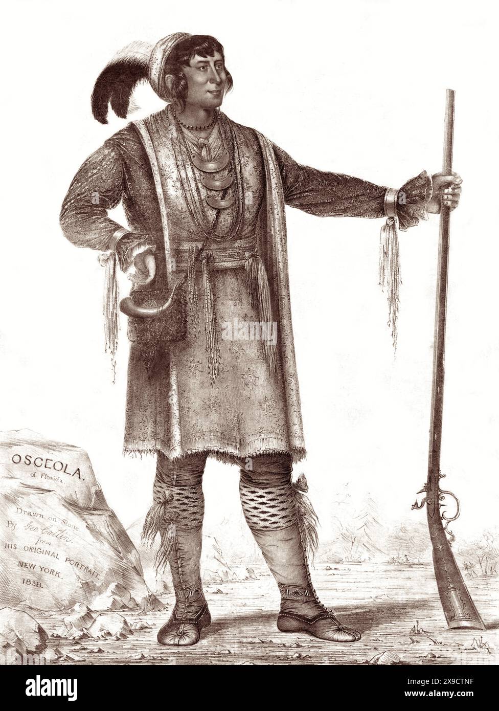 Chief Osceola (1804-1838), the most well-known leader of the Seminole ...