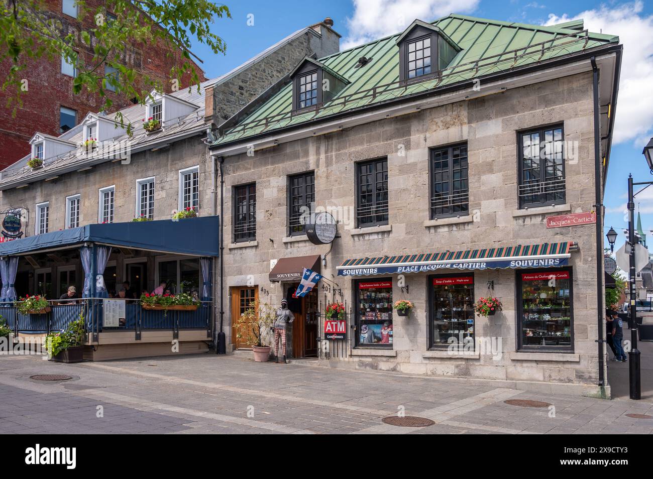 Montreal, Quebec - May 24, 2024: Gift shop on Place Jacques Cartier in ...