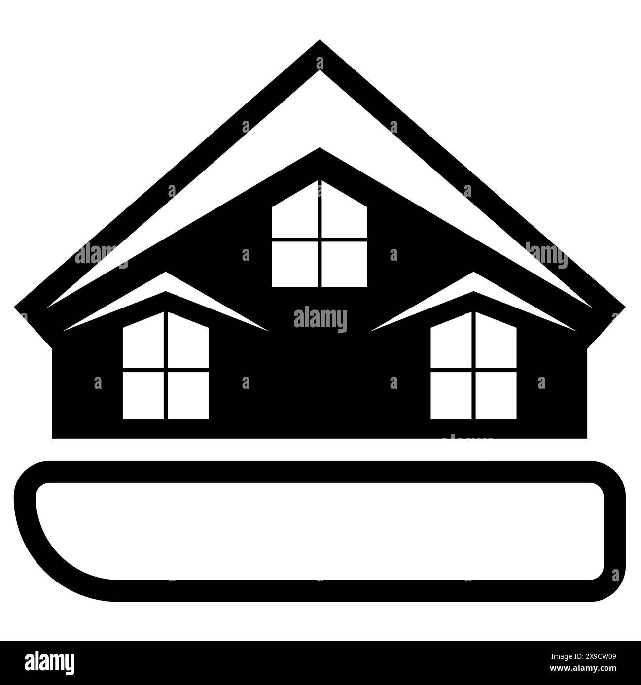 Illustration of real estate logo lines, Scandinavian modern and ...