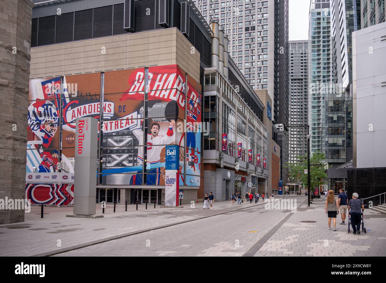 Montreal, Quebec - May 25, 2024: Outside the landmark Bell Centre, home ...