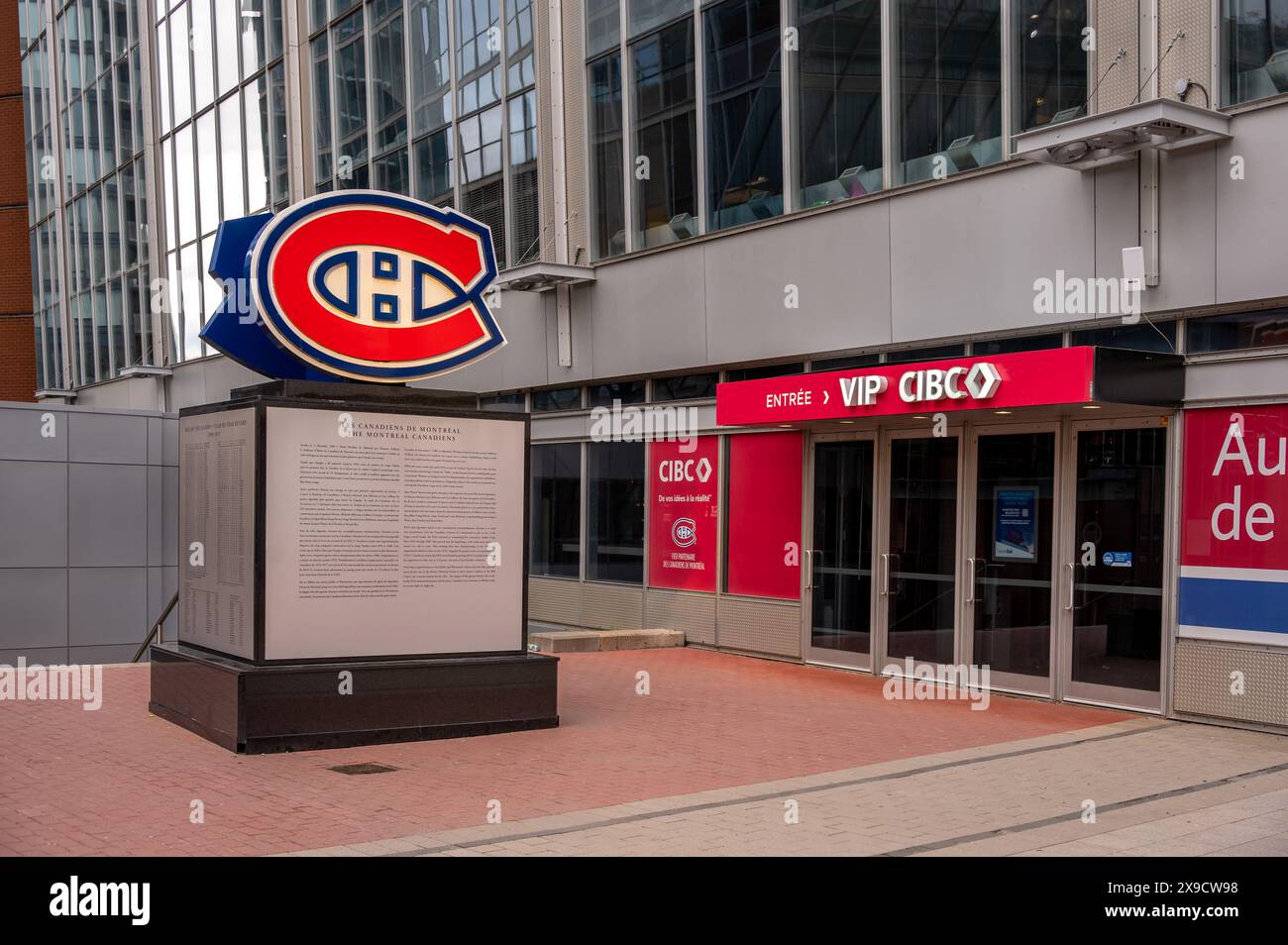 Montreal, Quebec - May 25, 2024: Outside the landmark Bell Centre, home ...