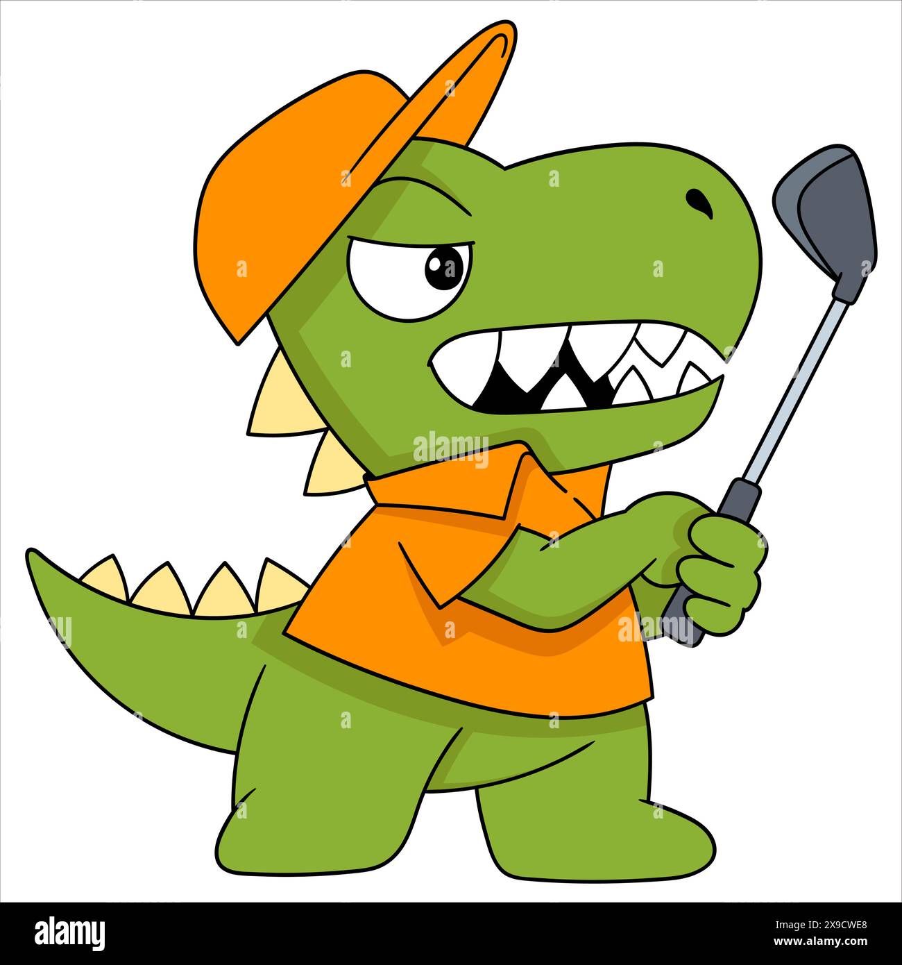 Holding a golf club Stock Vector Images - Alamy