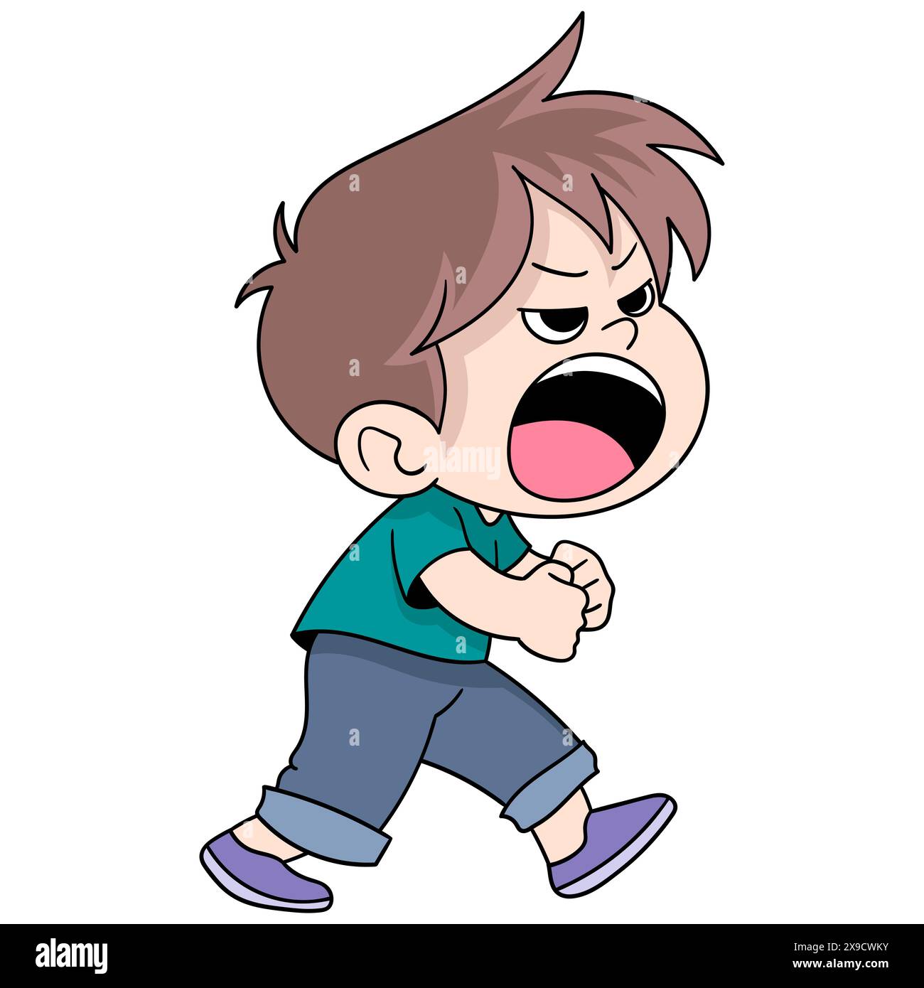 Angry people walking Cut Out Stock Images & Pictures - Alamy