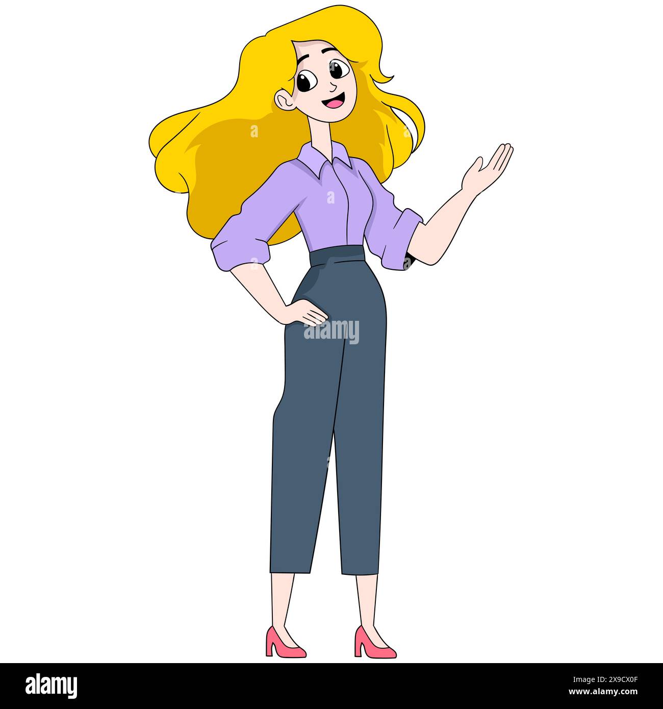 Girl explain Cut Out Stock Images & Pictures - Alamy