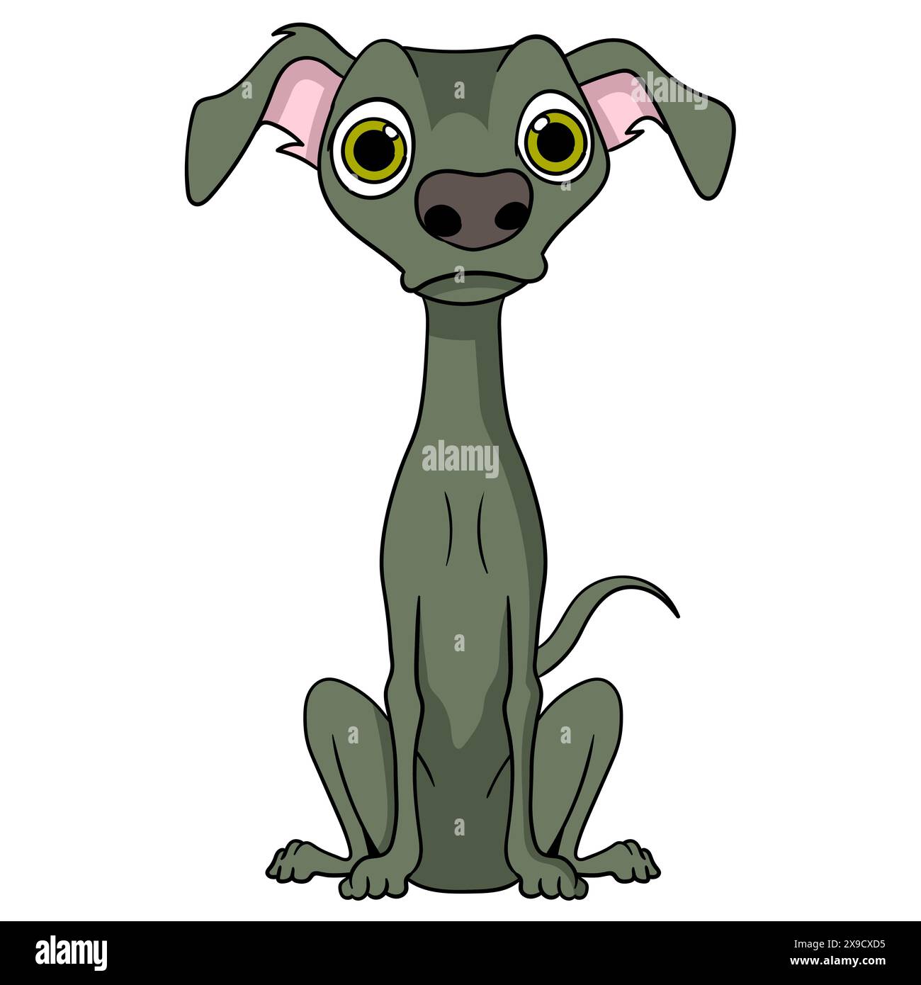 Animated Dog With Long Face