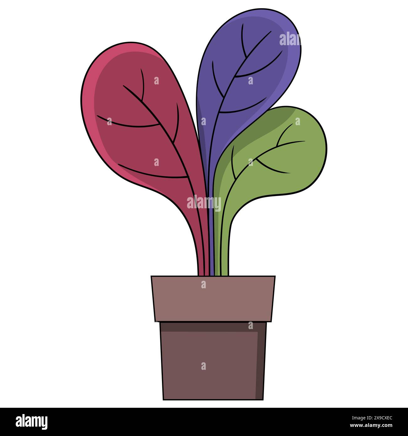 Leafy plant growing in Stock Vector Images - Alamy