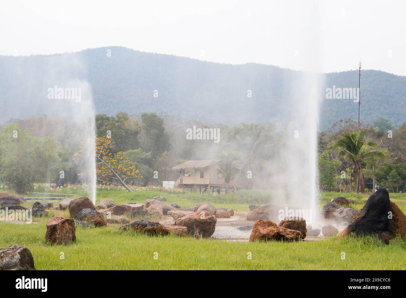 San Kamphaeng hot springs in Chiang Mai , Thailand Stock Photo - Alamy