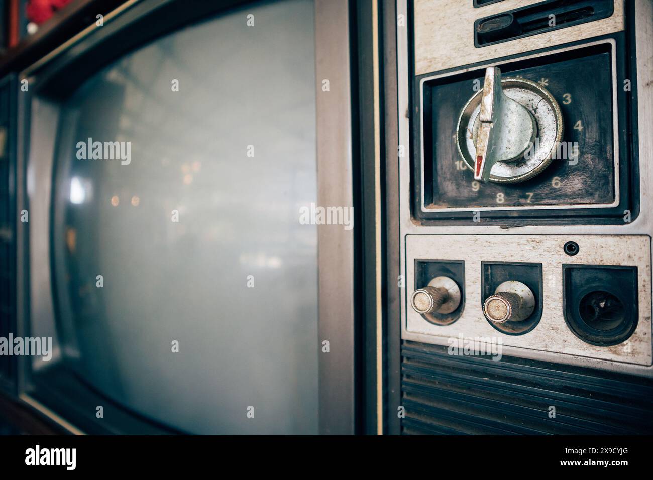 Old vintage classic retro television Stock Photo - Alamy