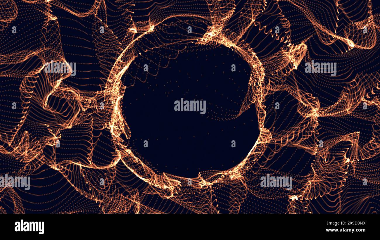 Abstract wavy particle effects motion background Abstract wavy particle ...