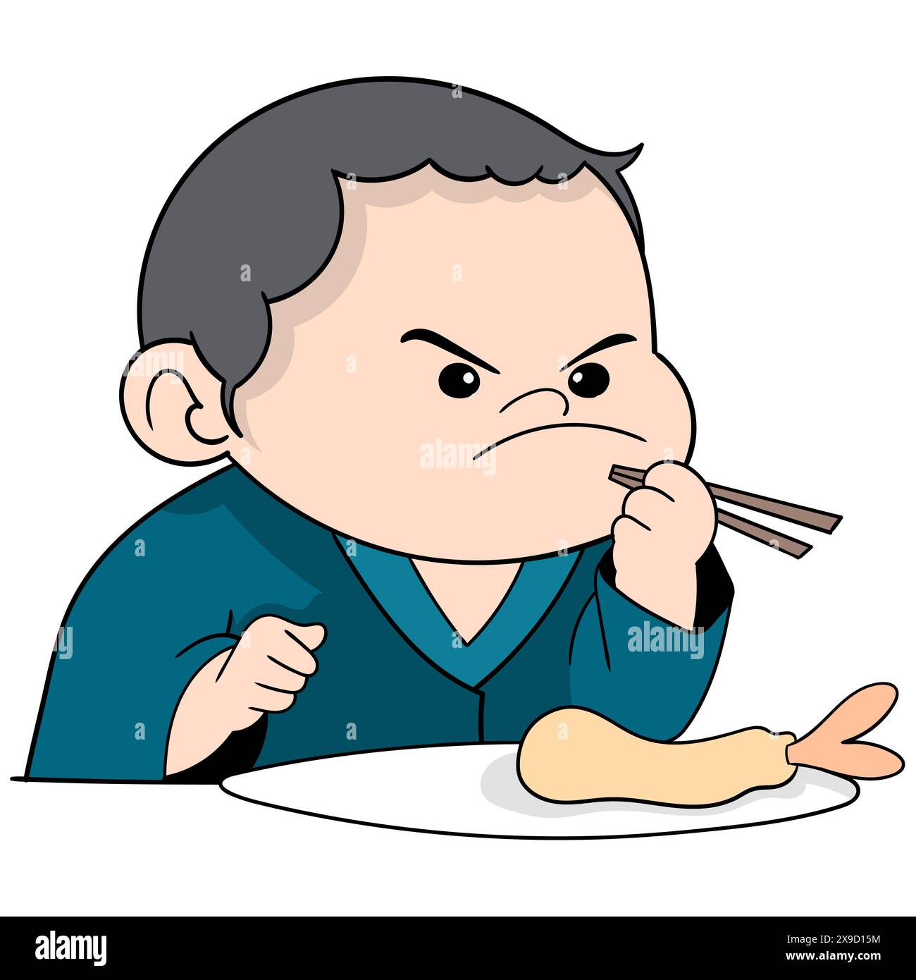 cartoon doodle of children doing activities, baby boy with an annoyed ...