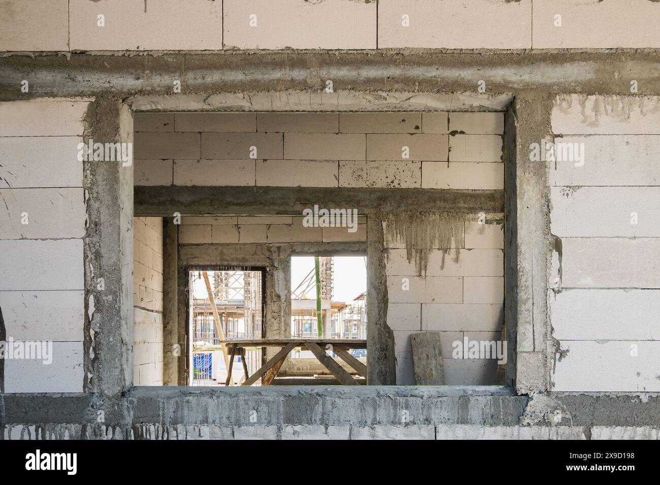 House under construction at building site Stock Photo - Alamy