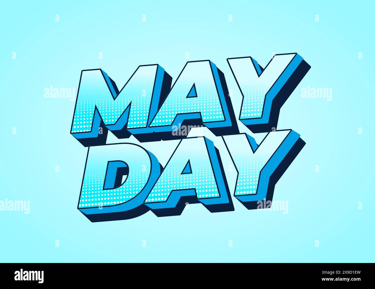 May day. Text effect design in 3D style with good colors Stock Vector ...