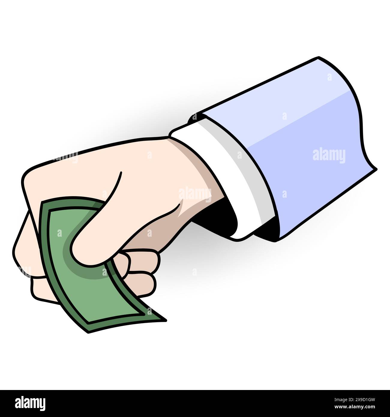 doodle cartoon body part is making movements, hands are carrying money ...