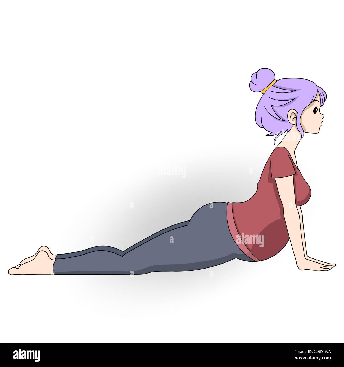 doodle of people's activities to maintain health, pregnant women ...