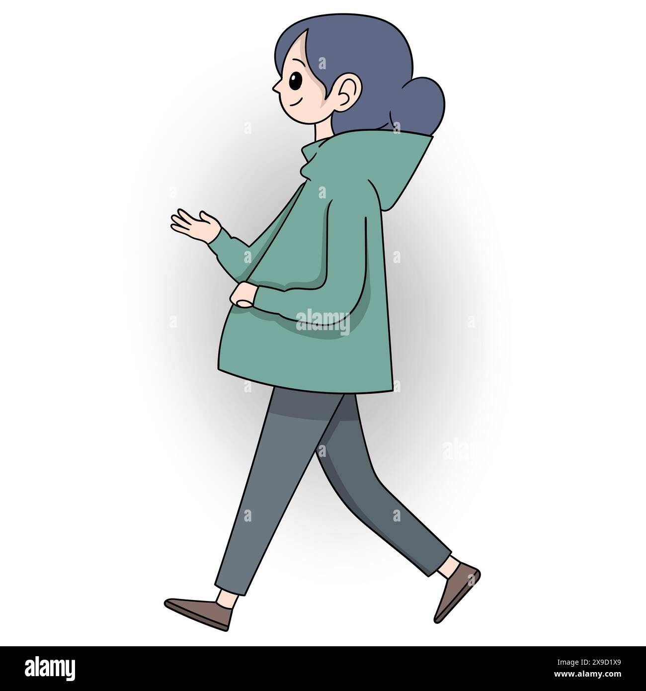 Daily walking icon cartoon hi-res stock photography and images - Alamy
