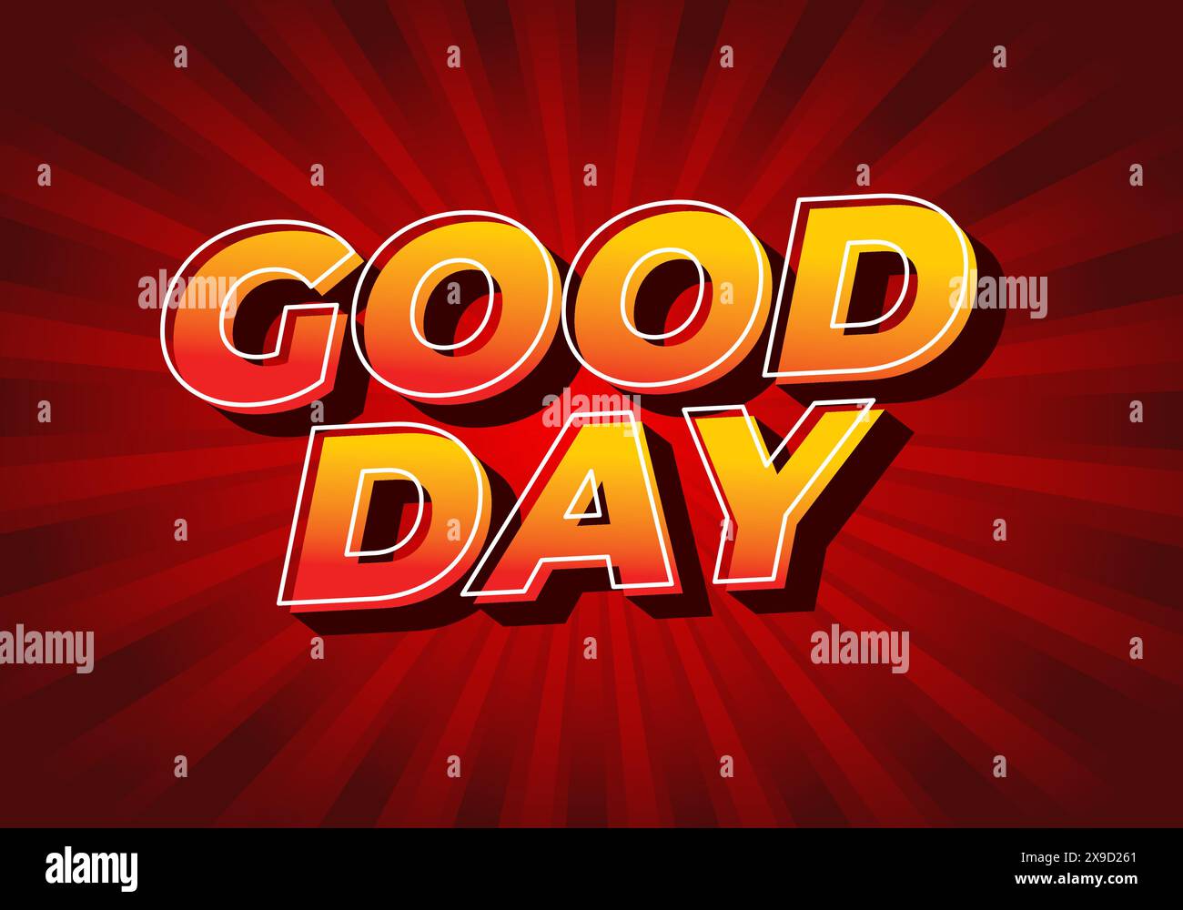 Good day. Text effect design in 3D style with good colors Stock Vector ...
