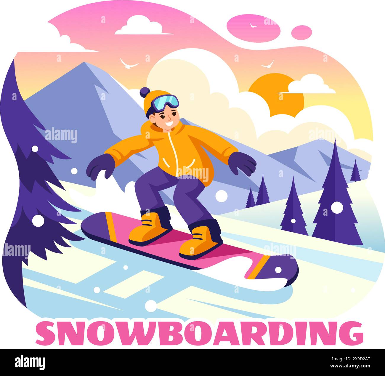 Snowboarder jumping winter sports Cut Out Stock Images & Pictures - Alamy