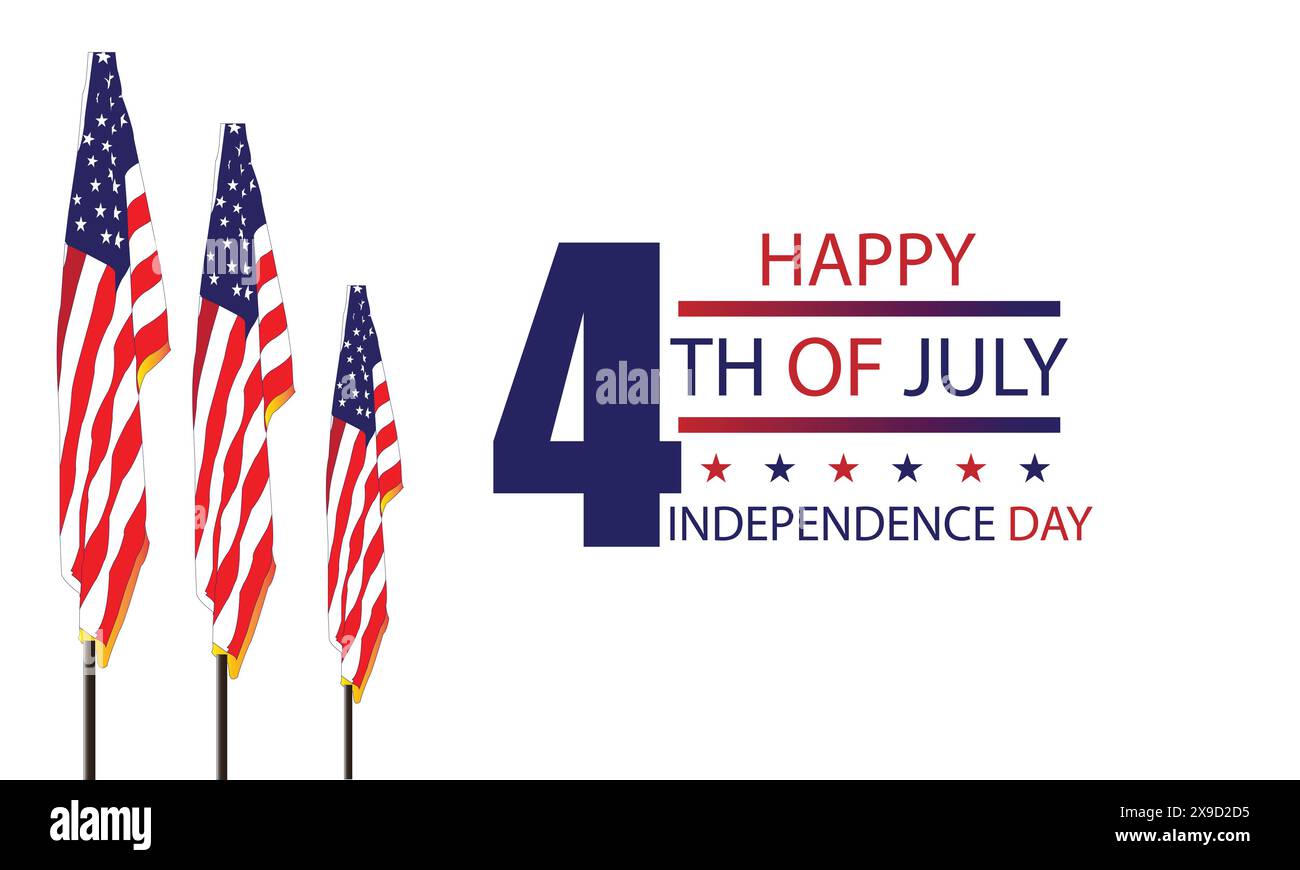 Happy 4th of july template Cut Out Stock Images & Pictures - Alamy