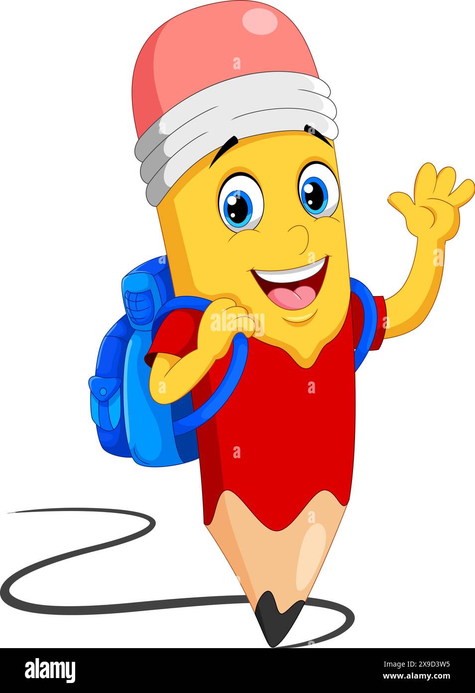 Cheerful schoolboy on background Stock Vector Images - Alamy