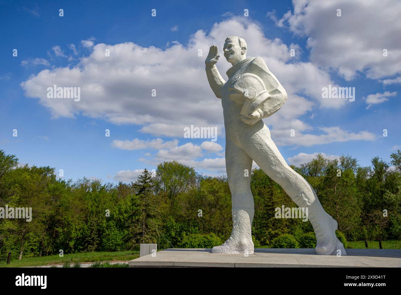 SARATOV REGION, RUSSIA - MAY 04, 2024: Monument to Yuri Gagarin. The ...