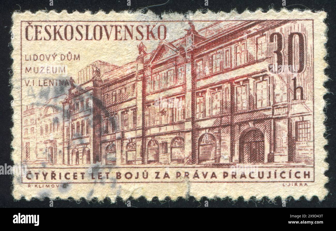 CZECHOSLOVAKIA - CIRCA 1954: stamp printed by Czechoslovakia, shows ...
