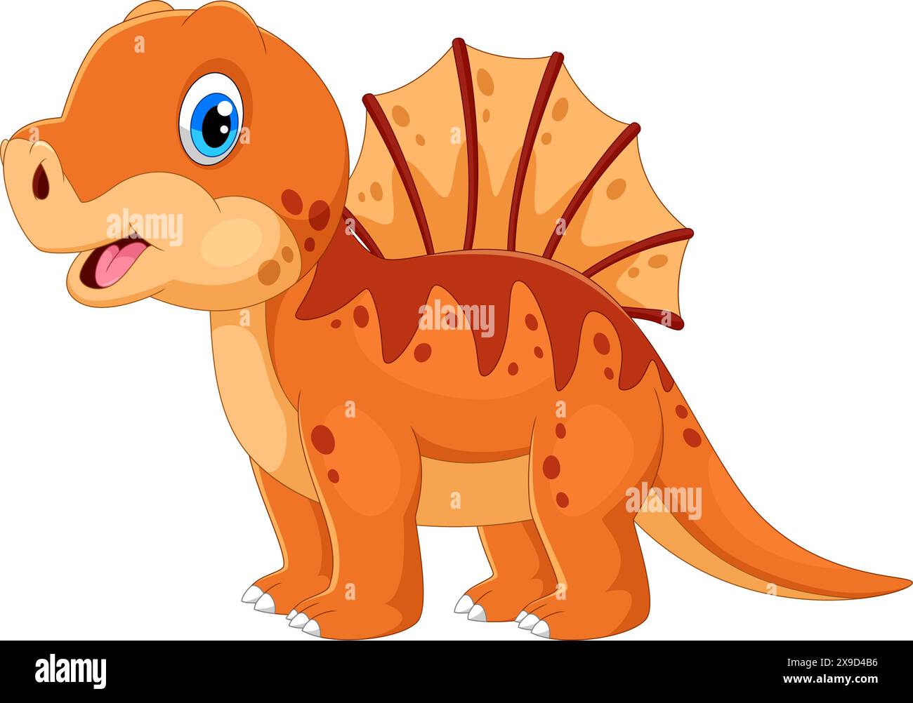 Illustration of cute a Spinosaurus dinosaur cartoon isolated on white background Stock Vector ...