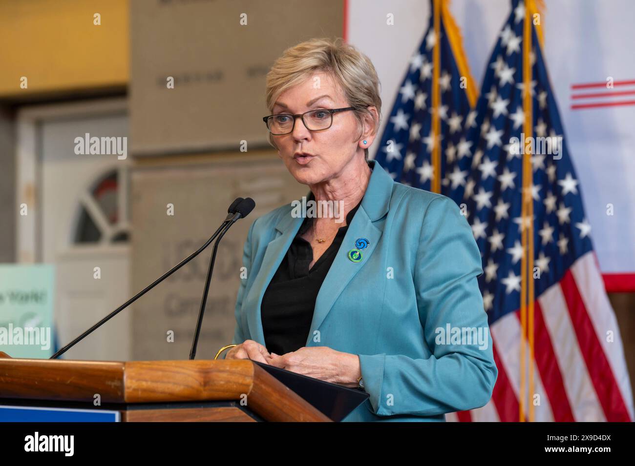 U.S. Department of Energy (DOE) Secretary Jennifer Granholm speaks ...