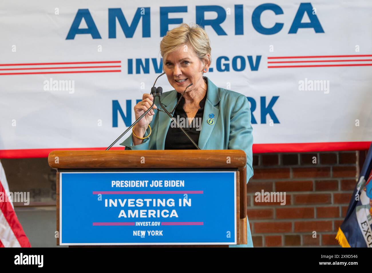 U.S. Department of Energy (DOE) Secretary Jennifer Granholm speaks ...
