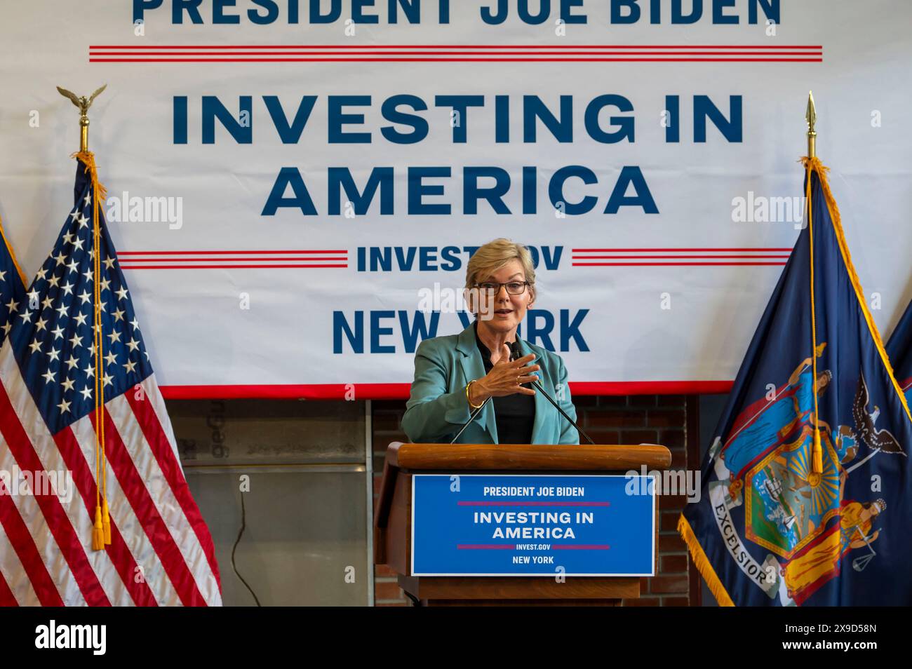 U.S. Department of Energy (DOE) Secretary Jennifer Granholm speaks ...