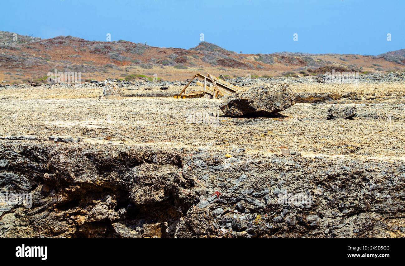 Dry Lava Coast Beach in the Island of Curaçao Stock Photo - Alamy