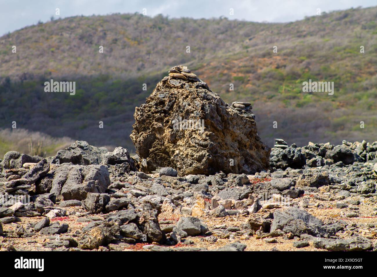 Volcanic Rock Basaltic Formation in Curaçao Stock Photo - Alamy