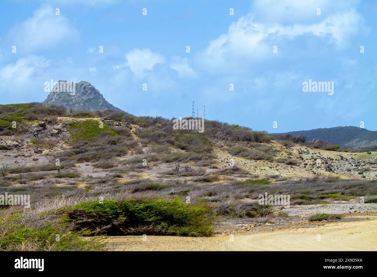 landscape of the island of Curaçao Stock Photo - Alamy