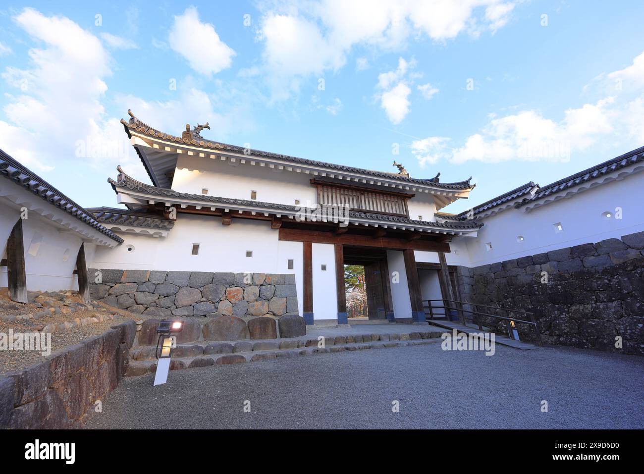 Cherry blossoms at Shiroishi Castle, a Restored 16th-century castle at ...