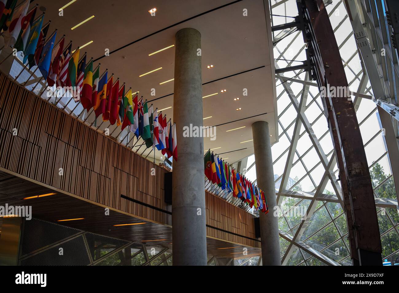 International Flags installed in the 911 Memorial Museum Pavilion to ...