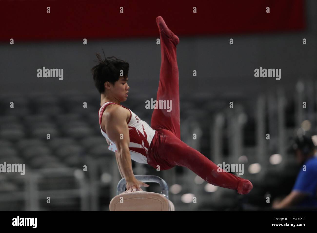 Fort Worth, Texas, USA. 30th May, 2024. Stanford gymnast ASHER WONG ...
