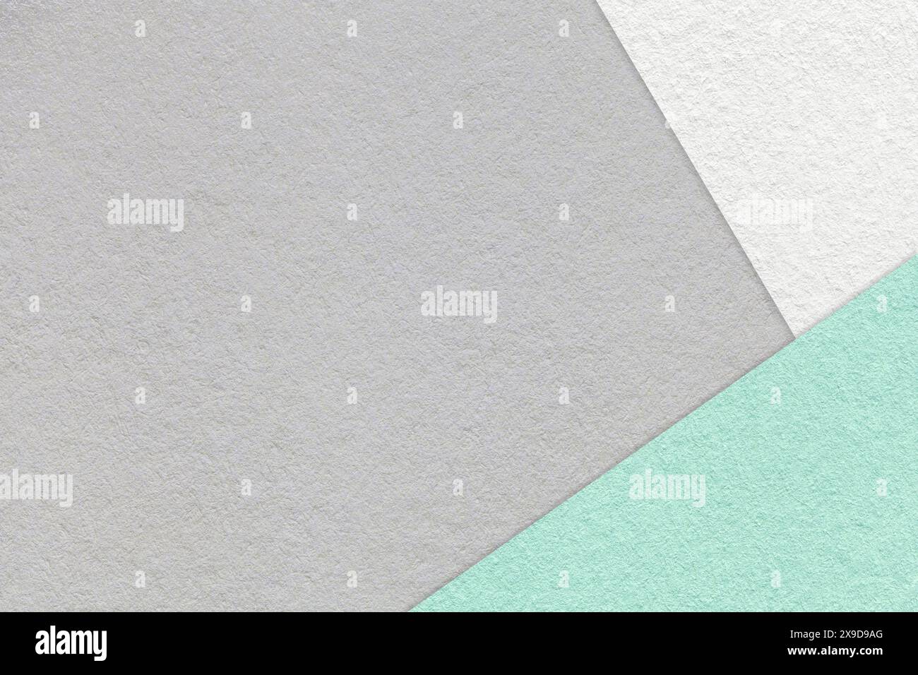 Texture of craft light gray color paper background with white and cyan ...