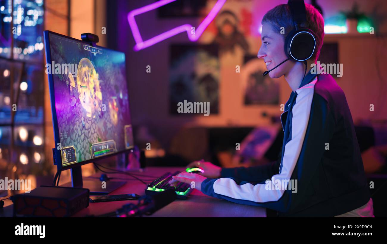 Headphones professional esports streamer hi-res stock photography and ...