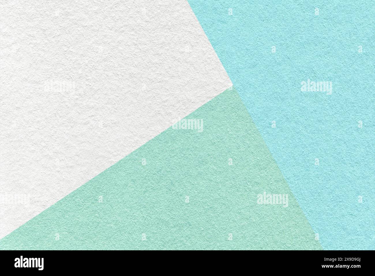 Texture of craft white, green and blue pastel color paper background ...