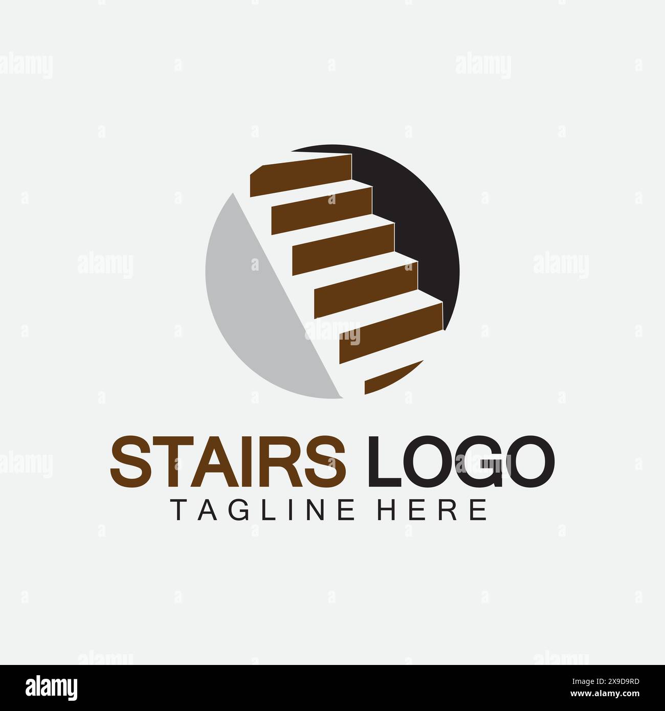 Stairs icon logo design vector illustration template Stock Vector Image ...