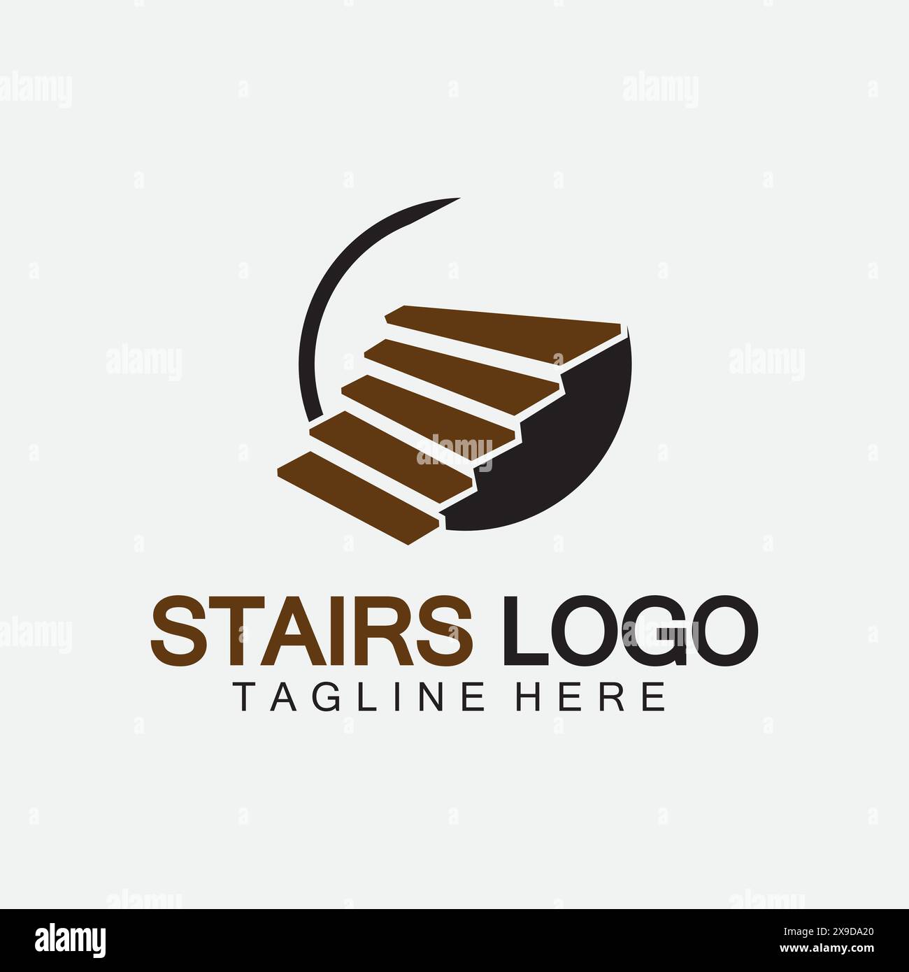 Stairs icon logo design vector illustration template Stock Vector Image ...