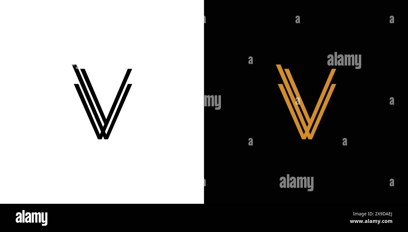 Modern and unique V logo design Stock Vector Image & Art - Alamy