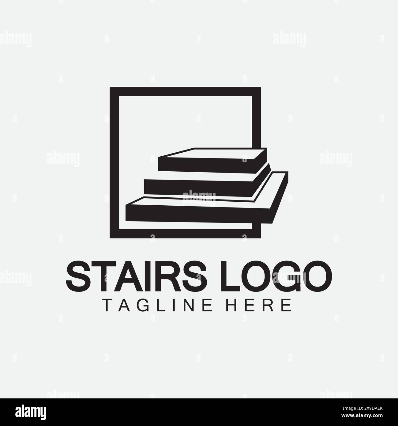Stairs icon logo design vector illustration template Stock Vector Image ...