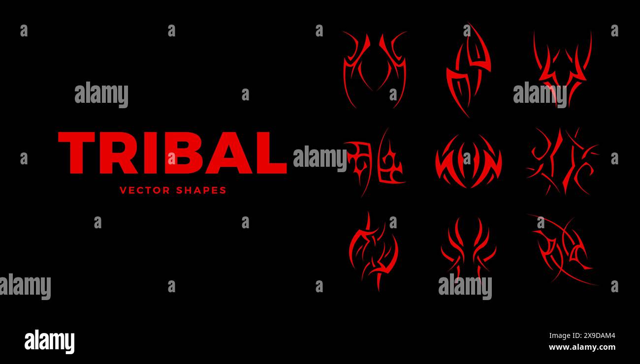 Neo tribal y2k tattoo Stock Vector Images - Alamy