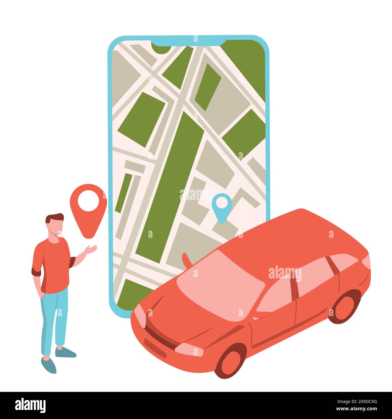 Online ordering taxi car, rent and sharing using service mobile ...