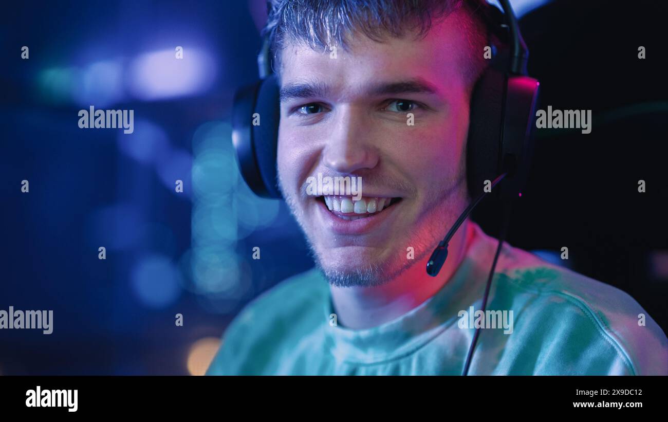 Happy smiling professional gamer hi-res stock photography and images ...